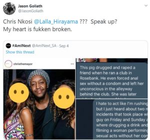 Jason Goliath calls out Lalla Hirayama over ex-lover's rape allegations ...