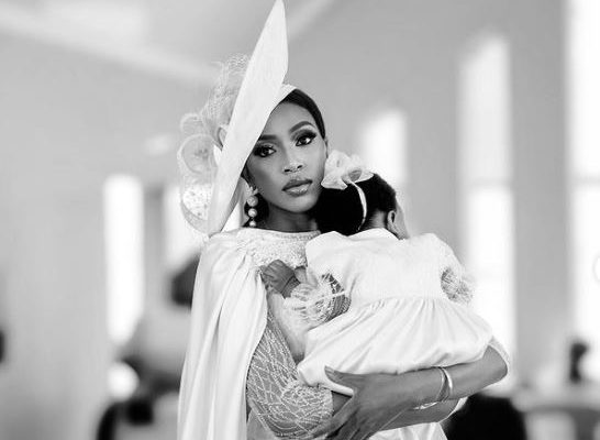 Blue Mbombo shares photos from the Baptism ceremony of her daughter ...