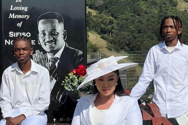 Ayanda Ncwane and her boys redesign Sfiso Ncwane's tombstone (Photos ...